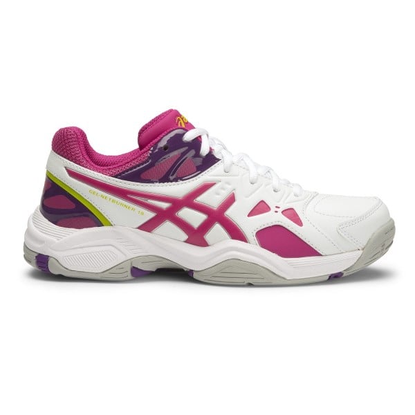 Asics Gel Netburner 18 GS - Kids Girls Netball Shoes - White/Berry ...