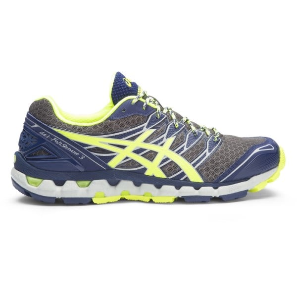 Asics Gel Fuji Sensor 3 - Mens Trail Running Shoes - Dark Grey/Flash ...