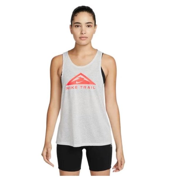 Nike Dri-Fit Womens Trail Running Tank Top - Light Smoke Grey/Grey Fog ...