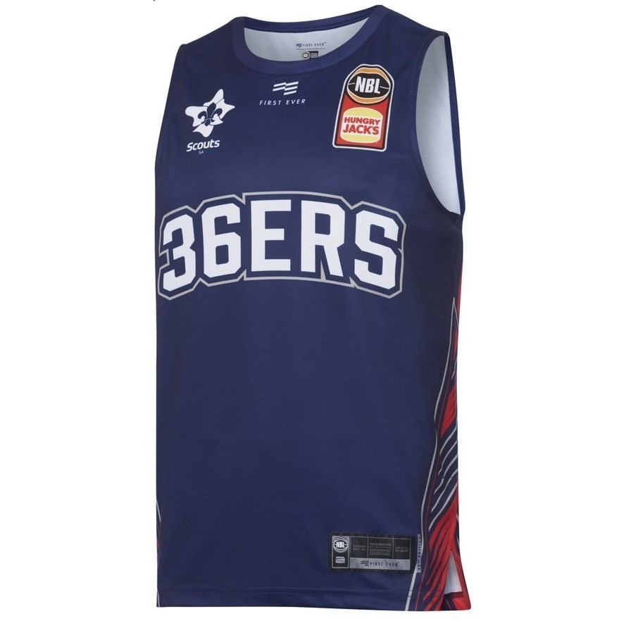 First Ever Adelaide 36ers Home 2019/20 Mens Basketball Jersey - Navy ...