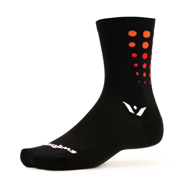 Swiftwick Vision 6 Inch Running/Cycling Socks - Flare Black | RunDNA