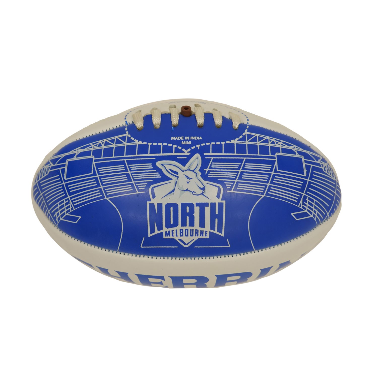 Sherrin North Melbourne Kangaroos AFL Mini Football - Blue/White | RunDNA