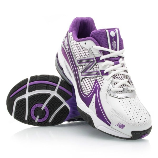 New Balance 1600 - Womens Netball Shoes - White/Purple | RunDNA