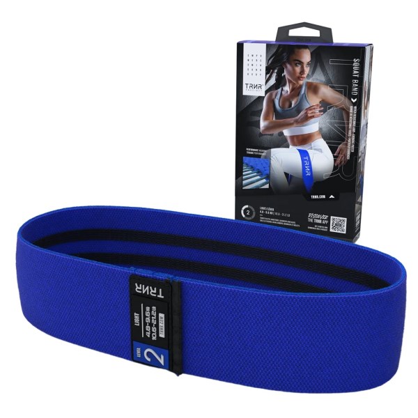 TRNR Woven Loop Light Resistance Squat Band - Blue | RunDNA