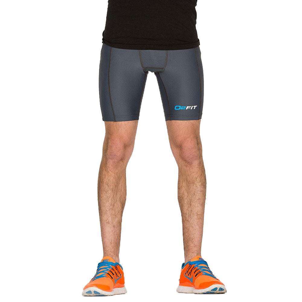 o2fit Mens Compression Shorts - Grey | RunDNA