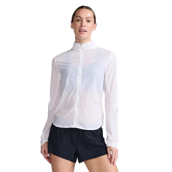 2XU Light Speed Ultralight Womens Running Jacket - White/Silver ...