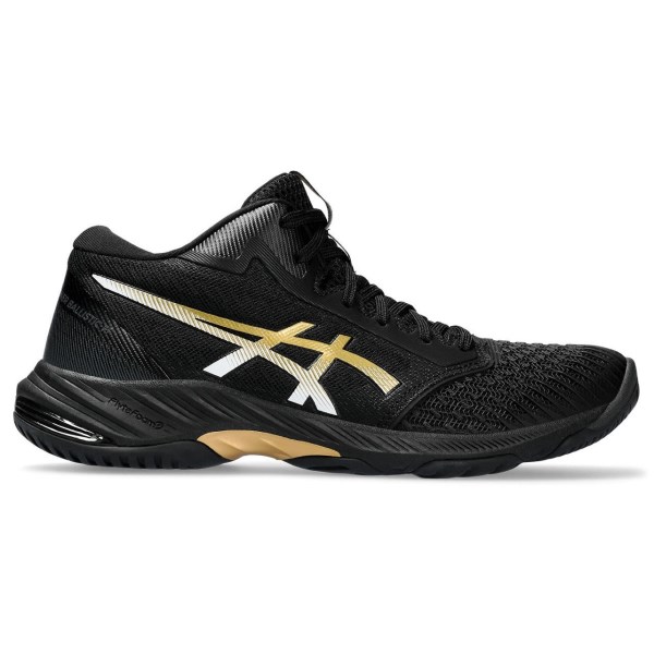 Asics Netburner Ballistic FF MT 3 - Womens Netball Shoes - Black/Pure Gold | RunDNA