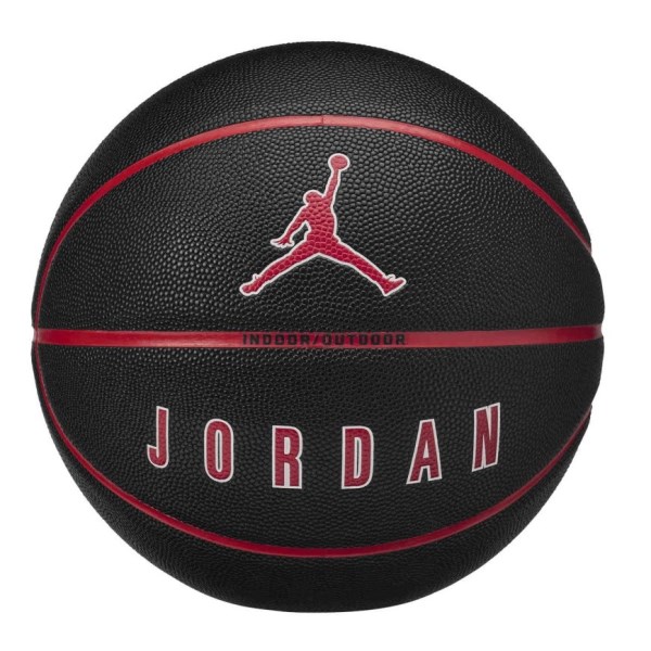 Jordan Ultimate 8P Indoor/Outdoor Basketball - Size 7 - Black/Fire Red ...