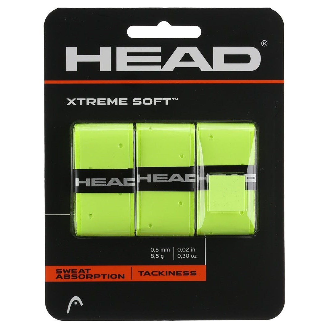 Head Xtreme Soft Tennis Overgrip - 3 Pack - Yellow | RunDNA