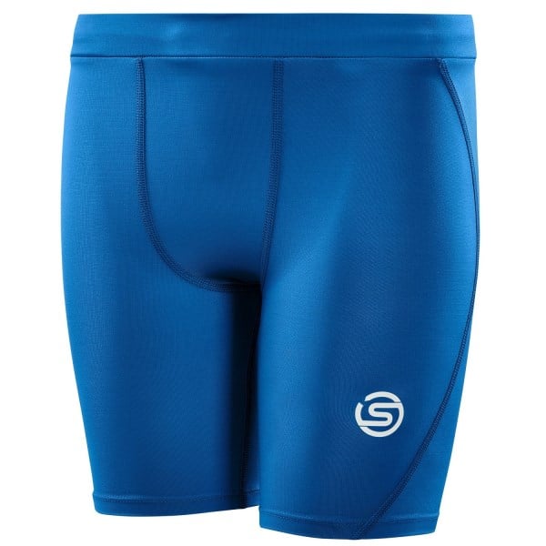 Skins Series-1 Youth Kids Compression Half Tights - Bright Blue | RunDNA
