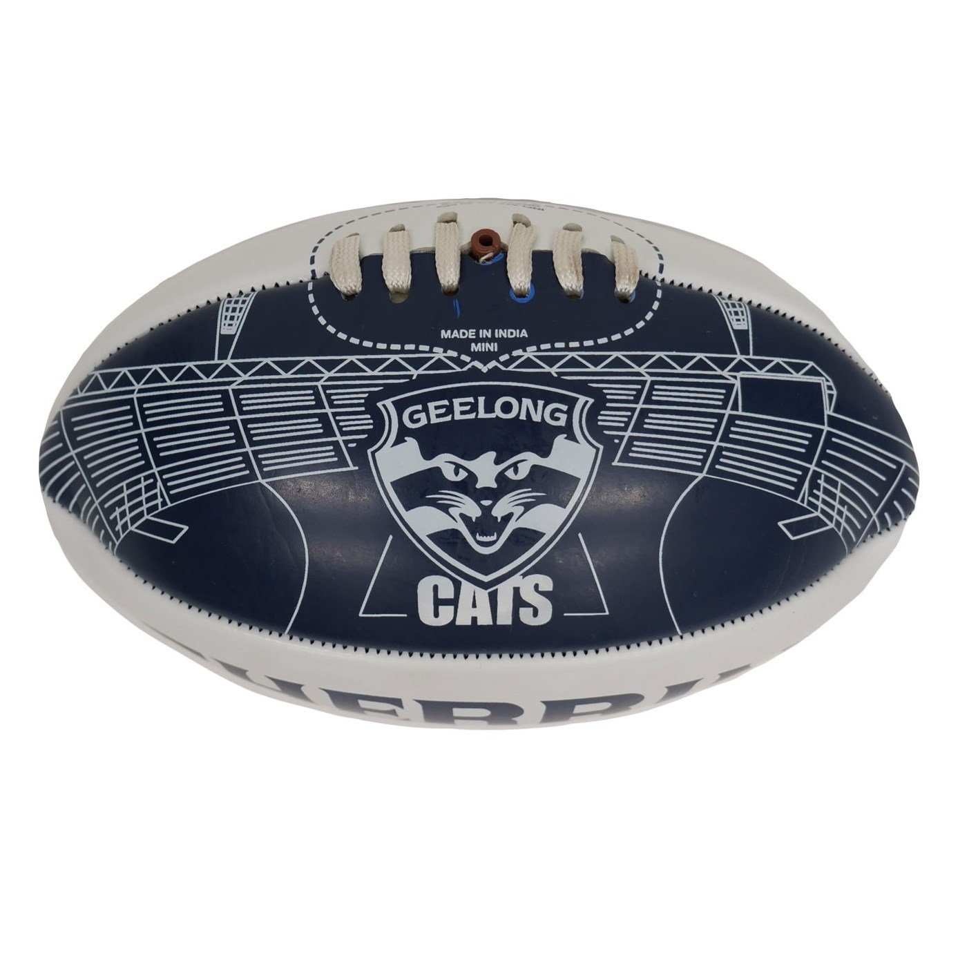 Sherrin Geelong Cats AFL Mini Football - Navy/White | RunDNA