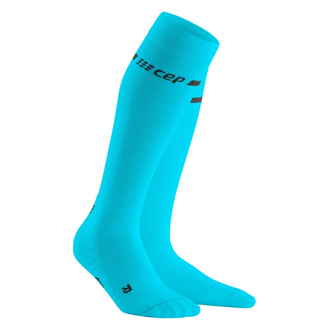 CEP Neon Compression Running Socks - Blue | RunDNA