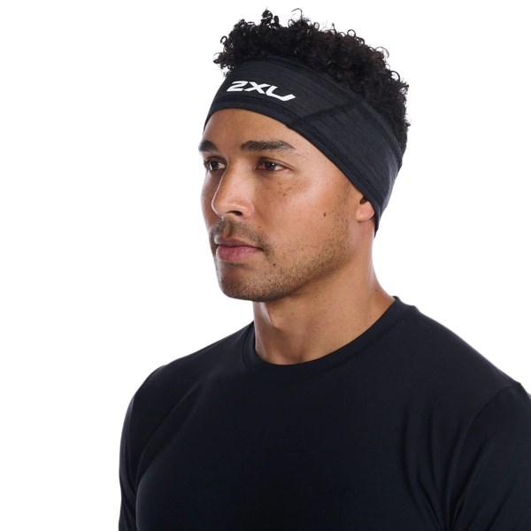 2XU Ignition Running Headband - Black/Silver Reflective | RunDNA