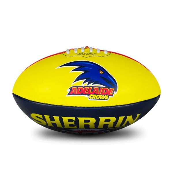 Sherrin Adelaide Crows Autograph Football - Size 3 - Yellow/Navy/Red ...