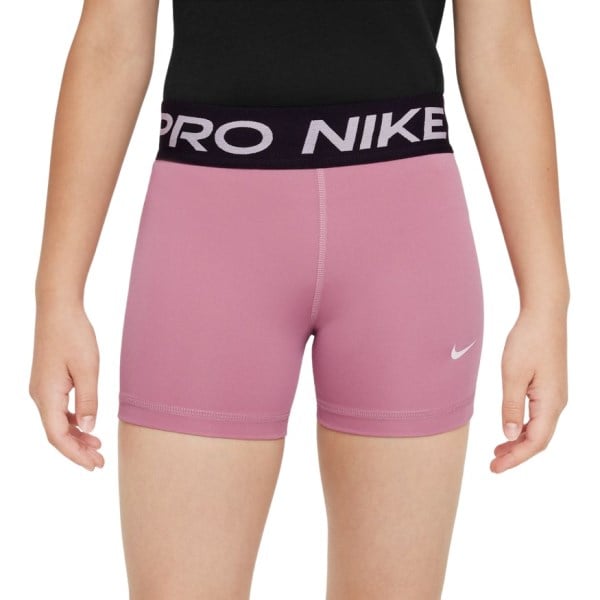 Nike Pro Kids Girls Training Shorts - Elemental Pink/White | RunDNA