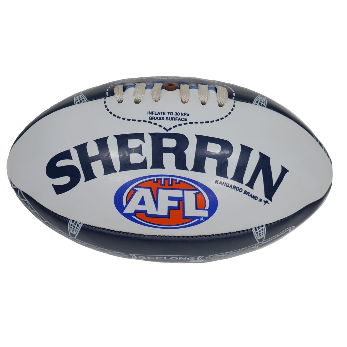 Sherrin Geelong Cats AFL Mini Football - Navy/White | RunDNA