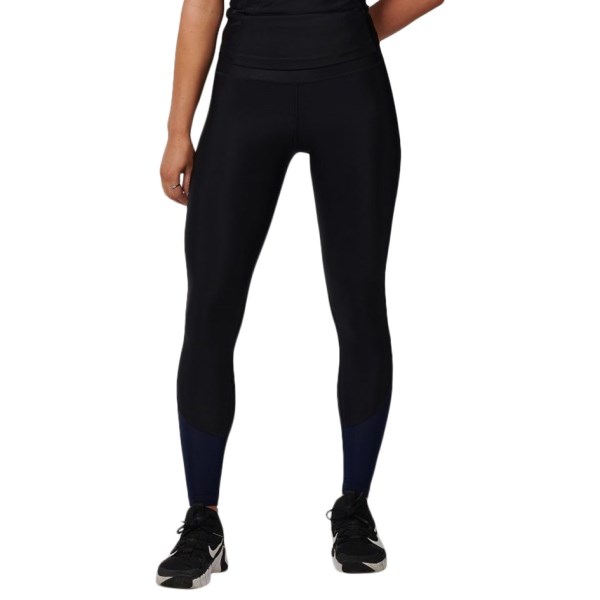 o2fit High Waist Womens Full Length Compression Tights - Black/Navy ...