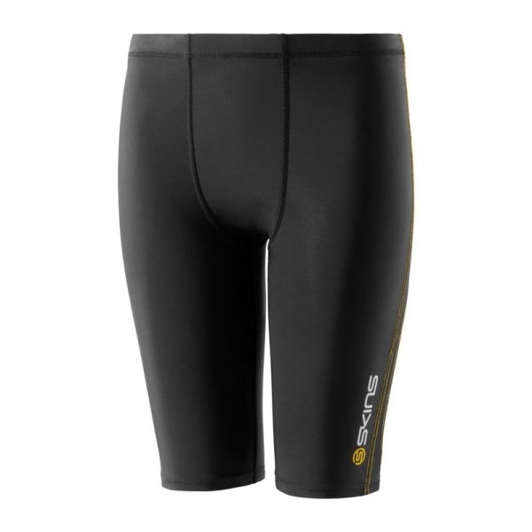 Skins A400 Youth Compression Half Tights LAST SIZE L - Black/Yellow ...
