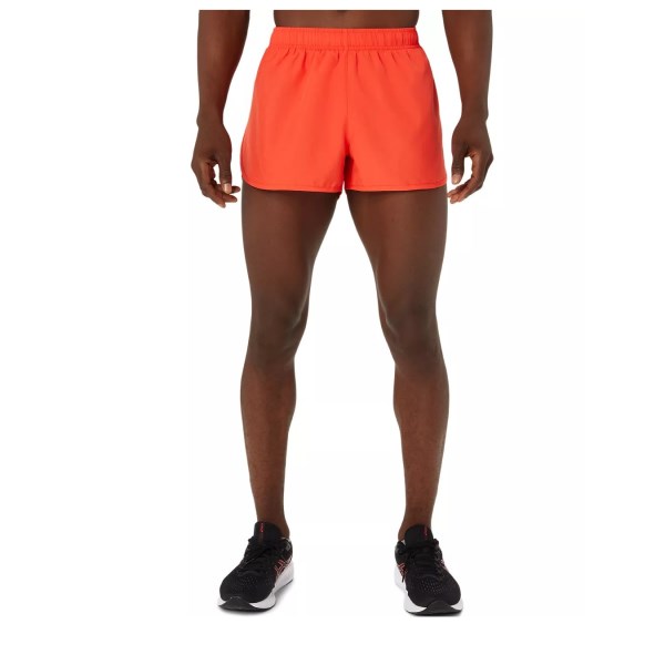 Asics Silver Split 2.5 Inch Mens Running Shorts - True Red | RunDNA