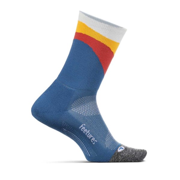 Feetures Elite Light Cushion Mini Crew Running Socks - Retrograde Blue ...