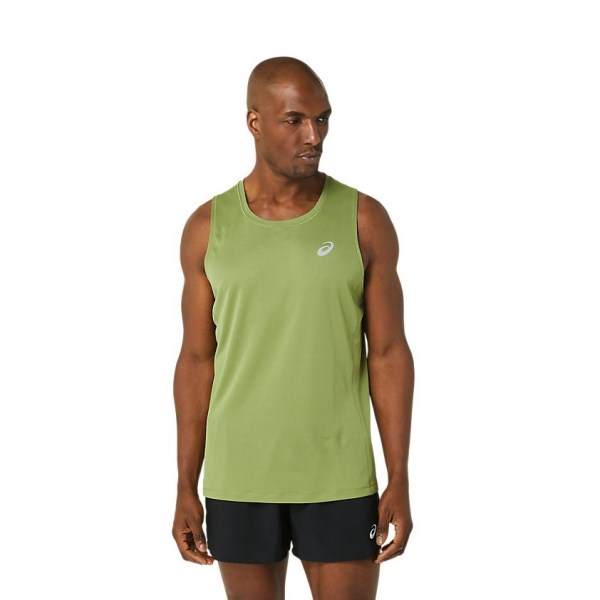 Asics Silver Mens Running Tank Top - Cactus | RunDNA