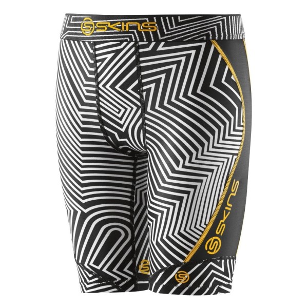 Skins DNAmic Youth Kids Compression Half Tights - Broken Maze | RunDNA