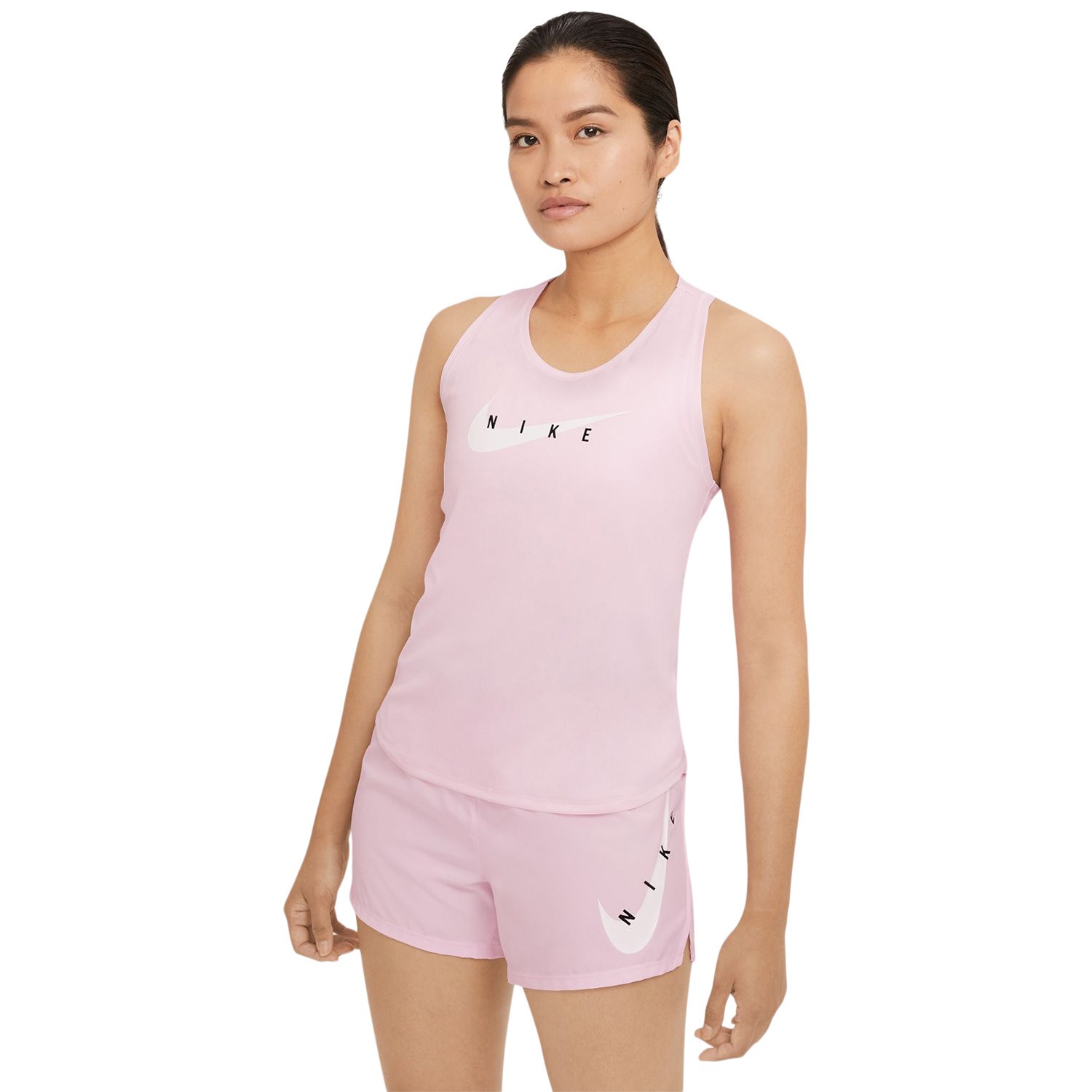 Nike Swoosh Run Womens Running Tank Top - Pink Foam/Reflective Silver ...