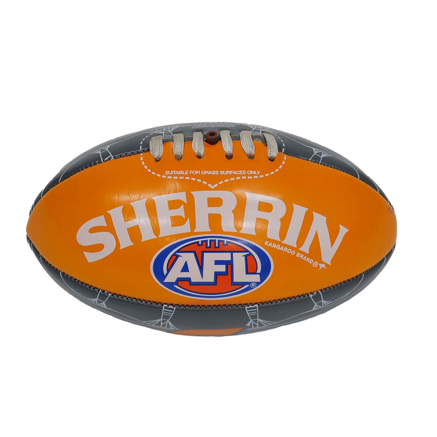 Sherrin GWS Giants AFL Mini Football - Orange/Grey | RunDNA