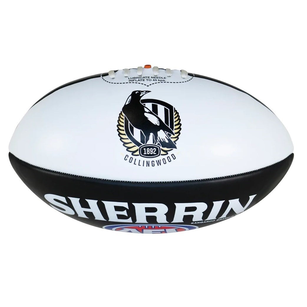 Sherrin Collingwood Magpies Autograph Football - Size 3 - Black/White ...