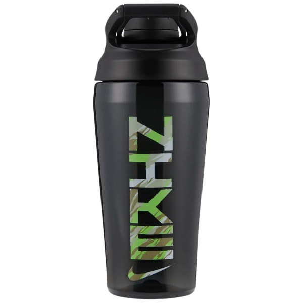 Nike TR Hypercharge Chug Graphic BPA Free Sport Water Bottle - 710ml - Triple Black/Lime Glow ...