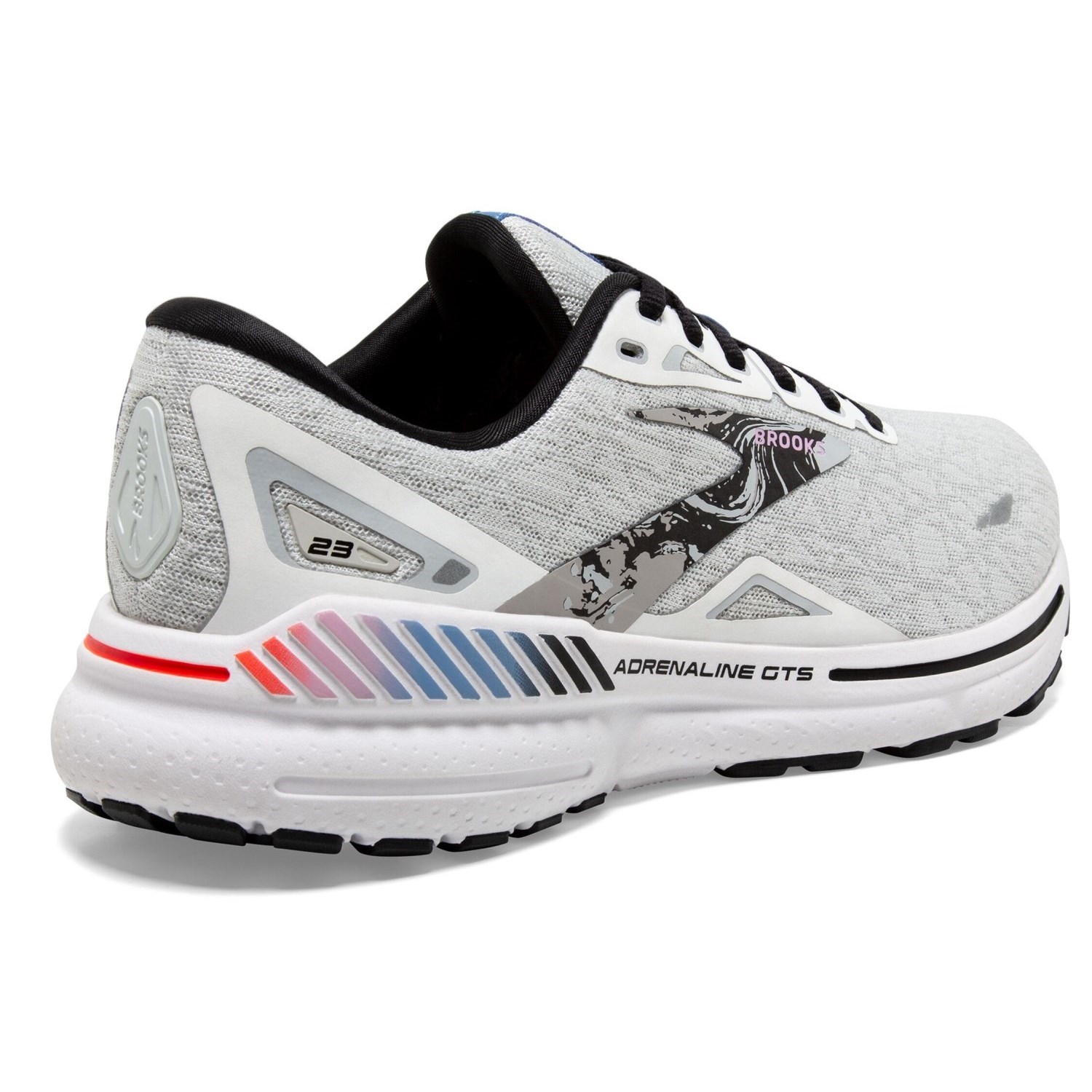Brooks Adrenaline GTS 23 - Mens Running Shoes - White/Black/Orchid ...