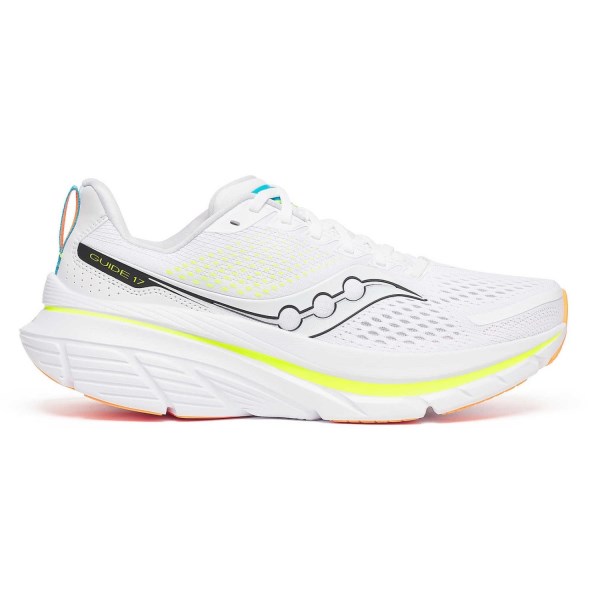 Saucony Guide 17 - Mens Running Shoes - White/Black | RunDNA