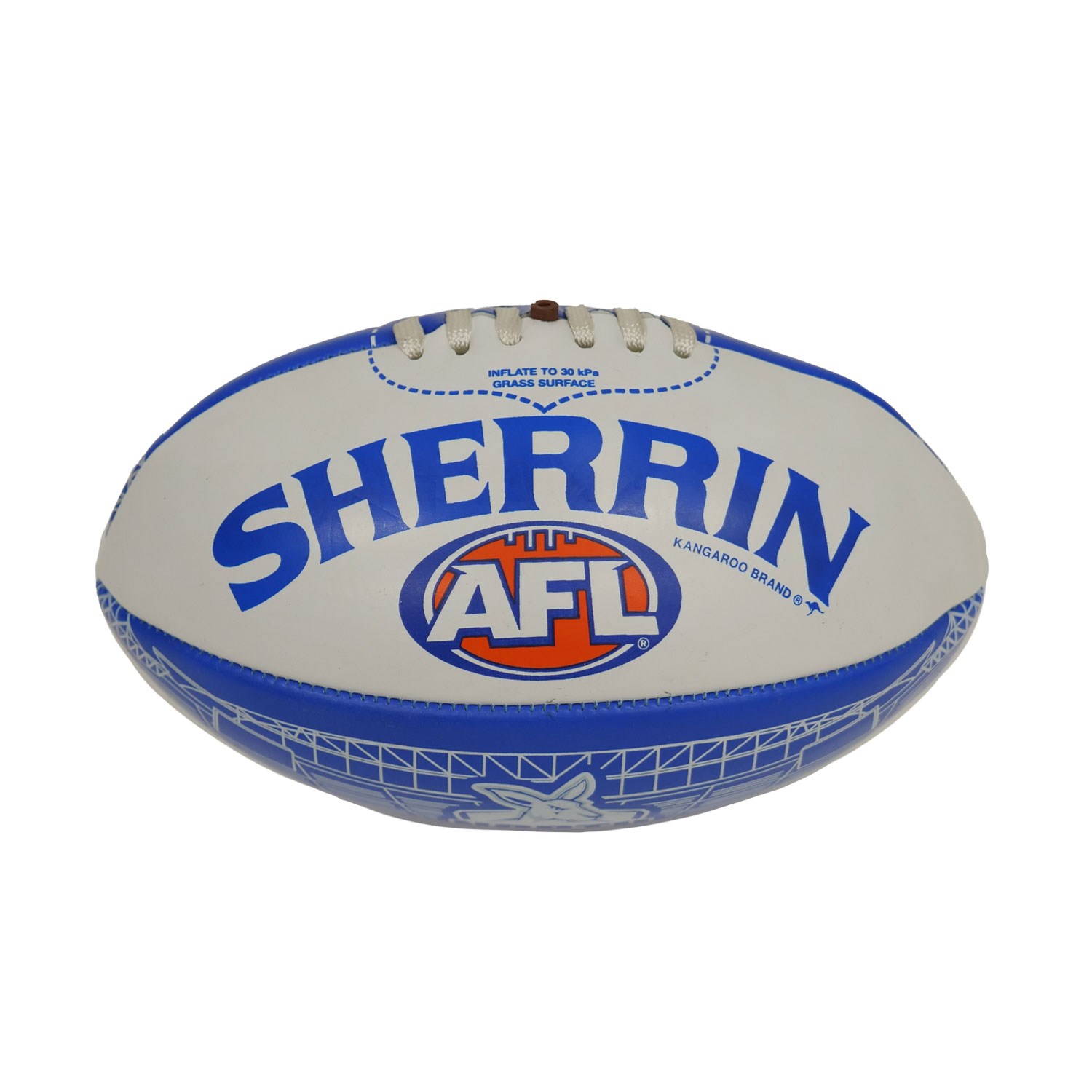 Sherrin North Melbourne Kangaroos AFL Mini Football - Blue/White | RunDNA