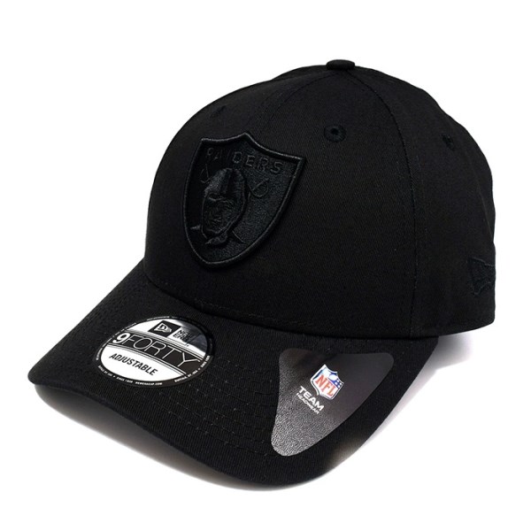 New Era Oakland Raiders 9Forty Football Cap - Triple Black | RunDNA