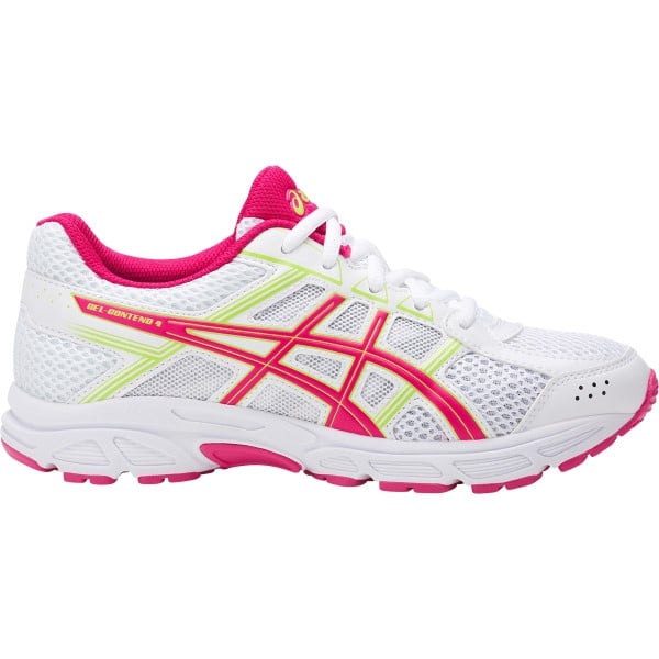 Asics Gel Contend 4 GS - Kids Girls Running Shoes - White/Pink Peacock ...